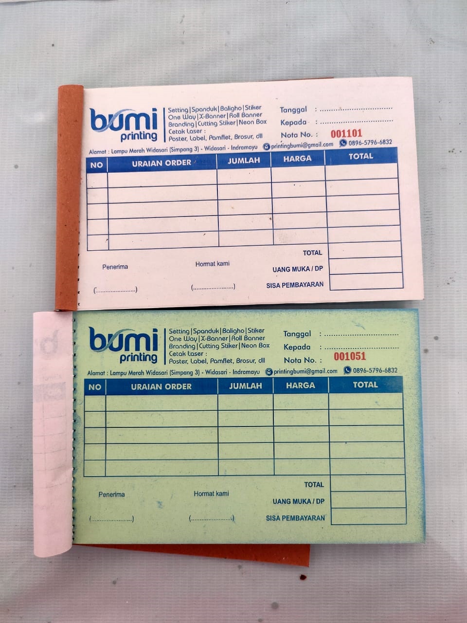 Jual Nota/Bukti Transaksi 2PLY Nomerator | PaDi UMKM