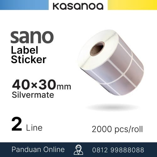 Jual barcode label silvermate 40x30 | PaDi UMKM