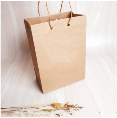 Jual K-2 Paper bag coklat 17x5x21 paperbag brownies kertas polos kraft ...