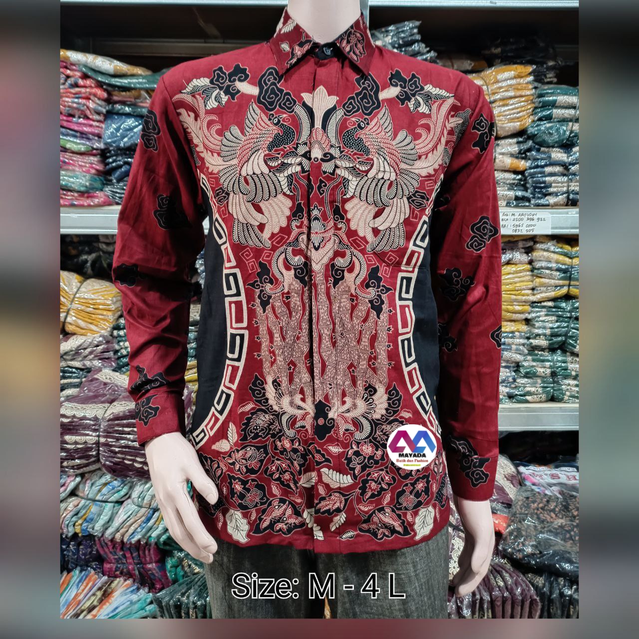 Jual Kemeja Batik Printing Motif Rantai | PaDi UMKM