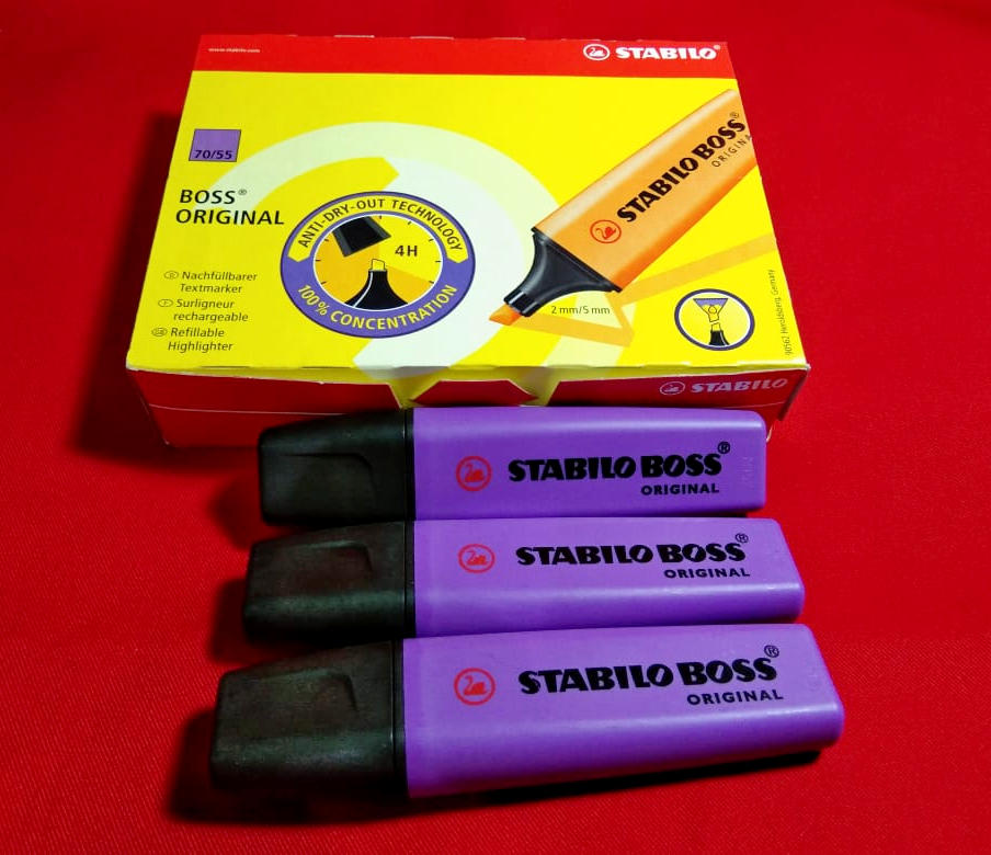 Jual Stabilo Boss Original 70/55 Violet | PaDi UMKM