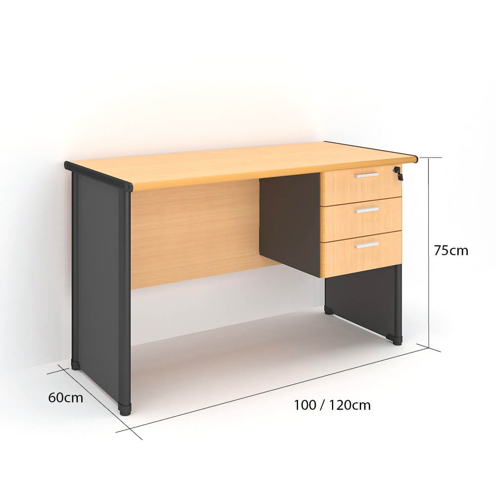 Jual Meja Kerja 1 Biro pakai laci gantung Merk High Point Series New ...