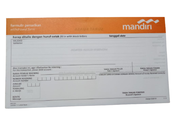 Jual FORMULIR PENARIKAN MANDIRI 2 PLY | PaDi UMKM