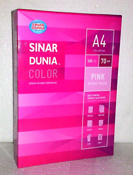 Jual KERTAS HVS SIDU A4 70GR WARNA PINK | PaDi UMKM
