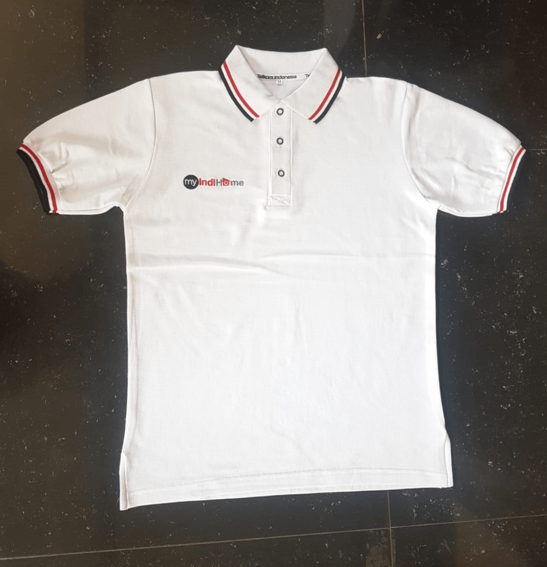 Jual Polo Shirt IndiHome 2021 Warna Putih by Imell Collection | PaDi UMKM