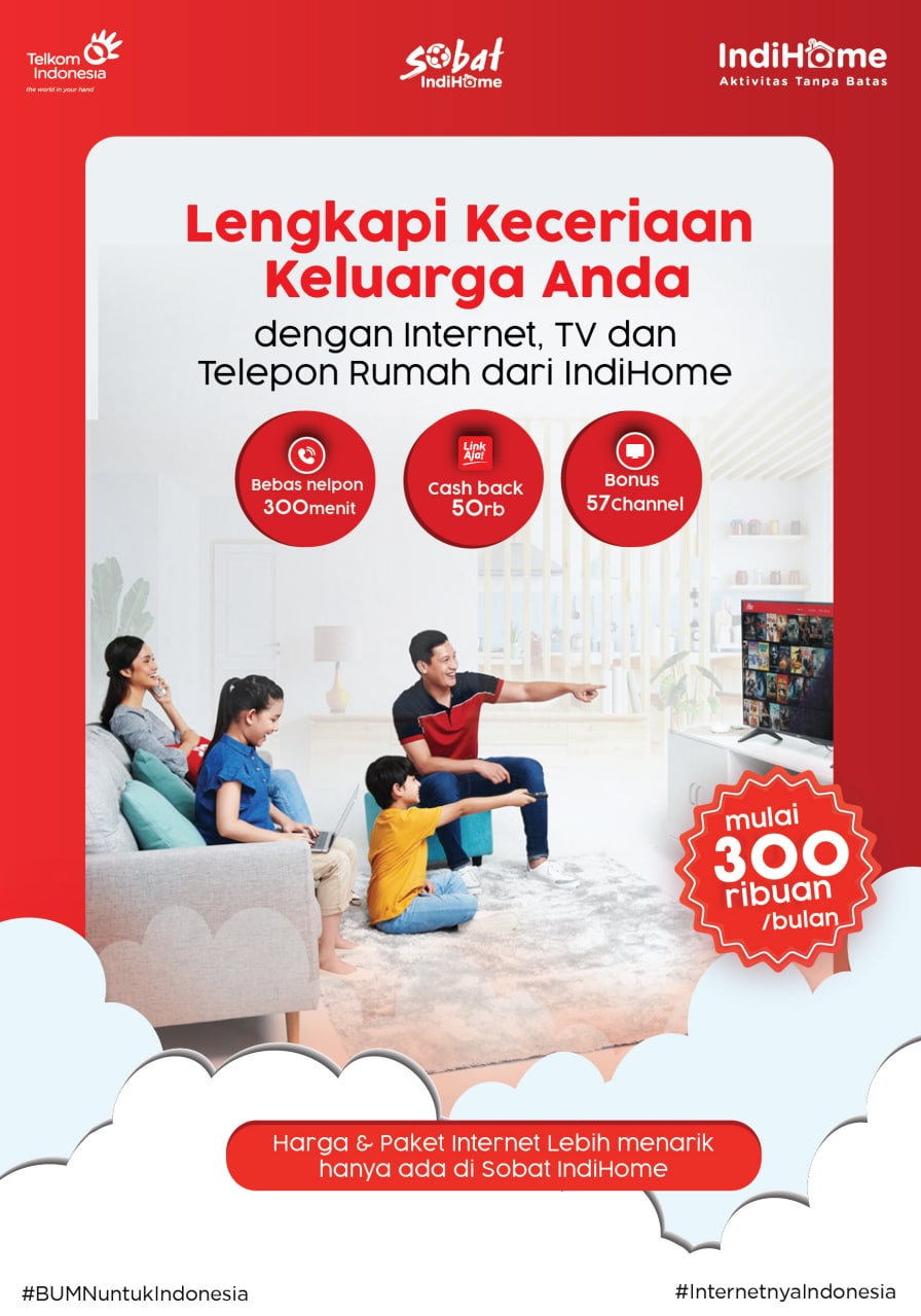 Jual Flyer IndiHome Ukuran A5 Bolak balik ( 2 Muka ) | PaDi UMKM