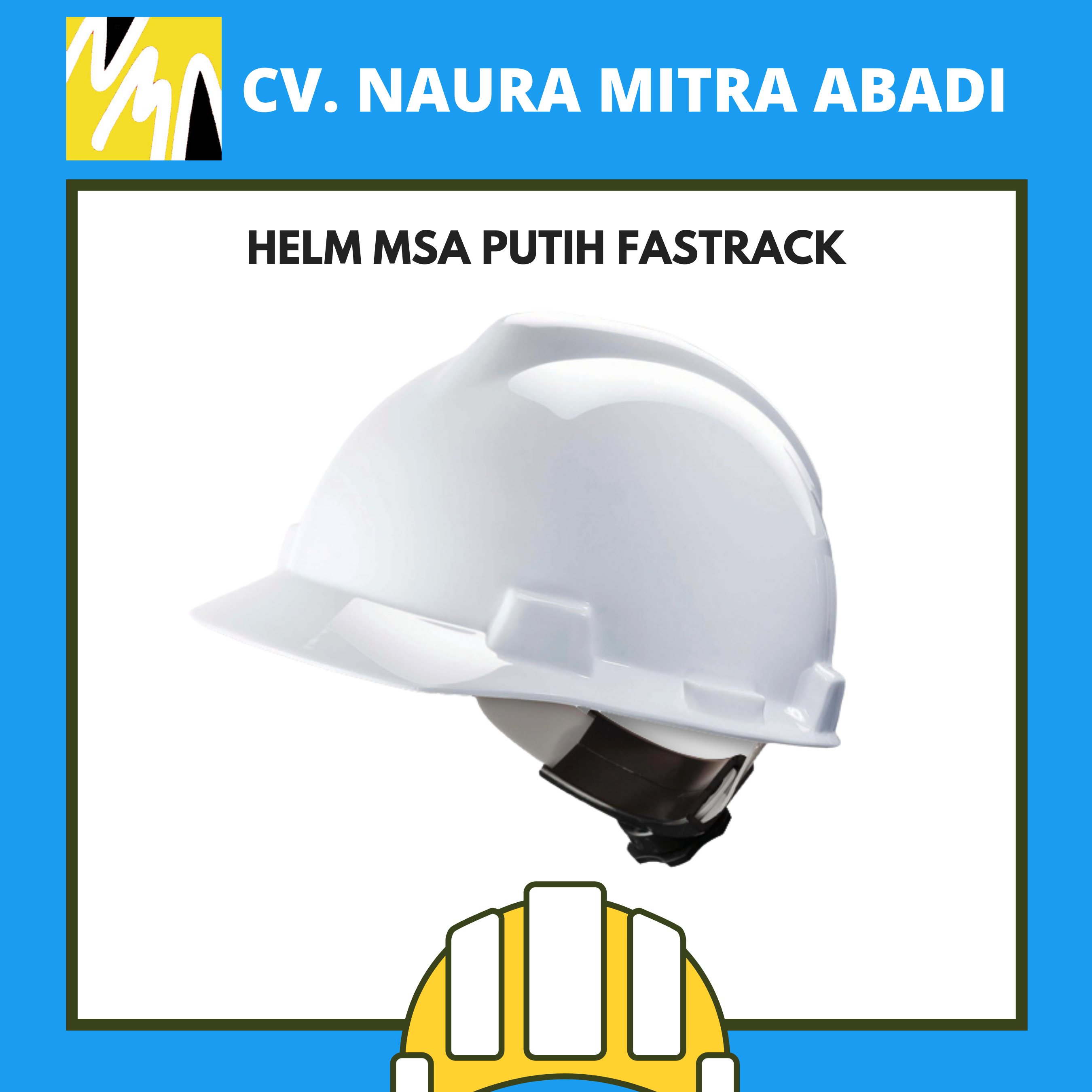Jual Helm Safety MSA Lokal Fastrack Warna Putih | PaDi UMKM