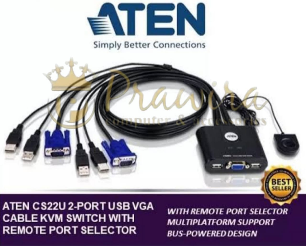 Jual Aten CS22U KVM Switch | PaDi UMKM