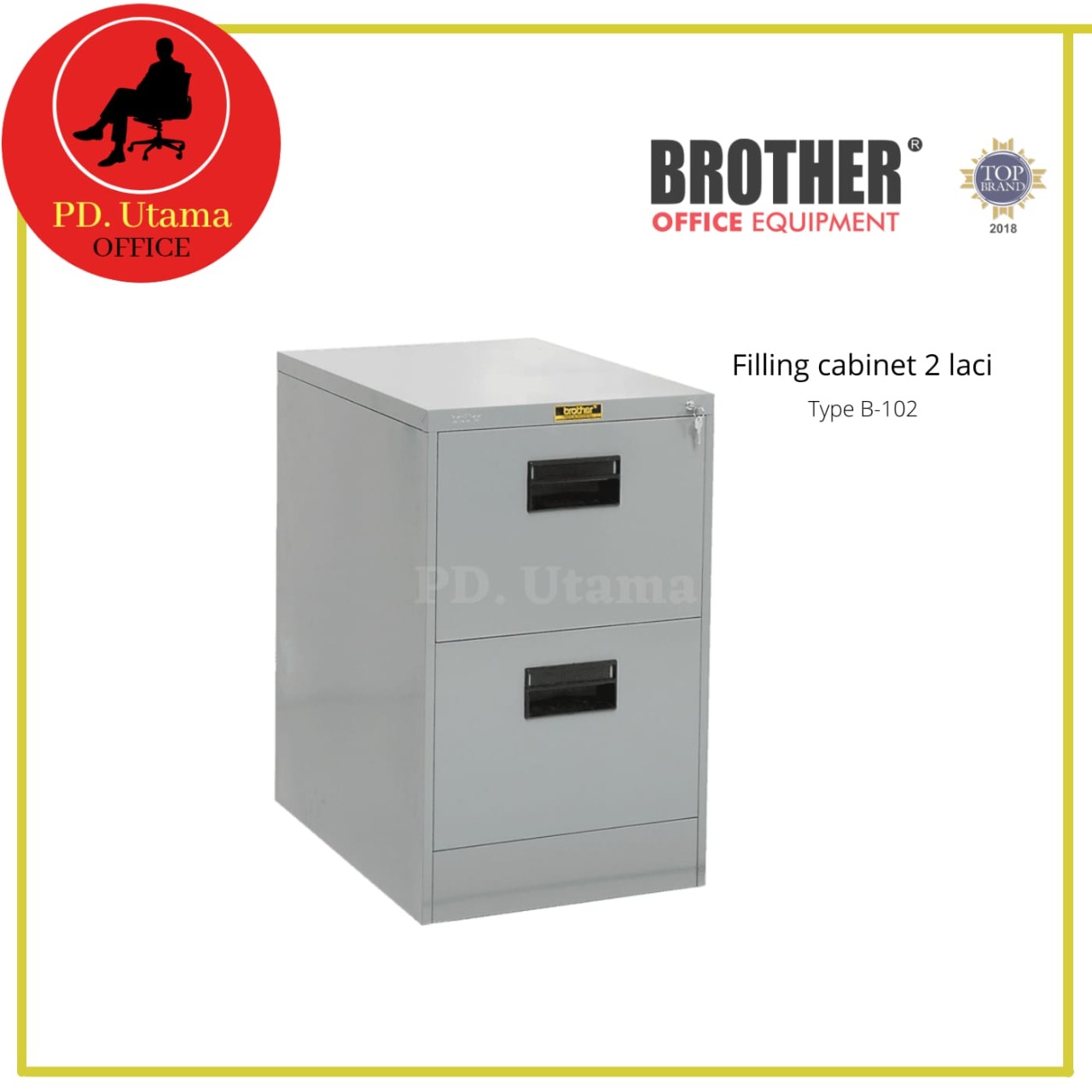 Jual Filing Cabinet 2 Laci Brother B-102 | PaDi UMKM