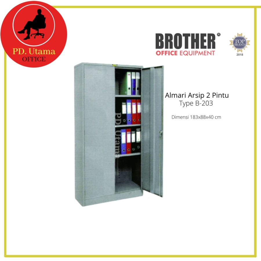 Jual Lemari Tinggi 2 Pintu Ayun Brother B-203 Almari Kantor Sekolah | PaDi UMKM