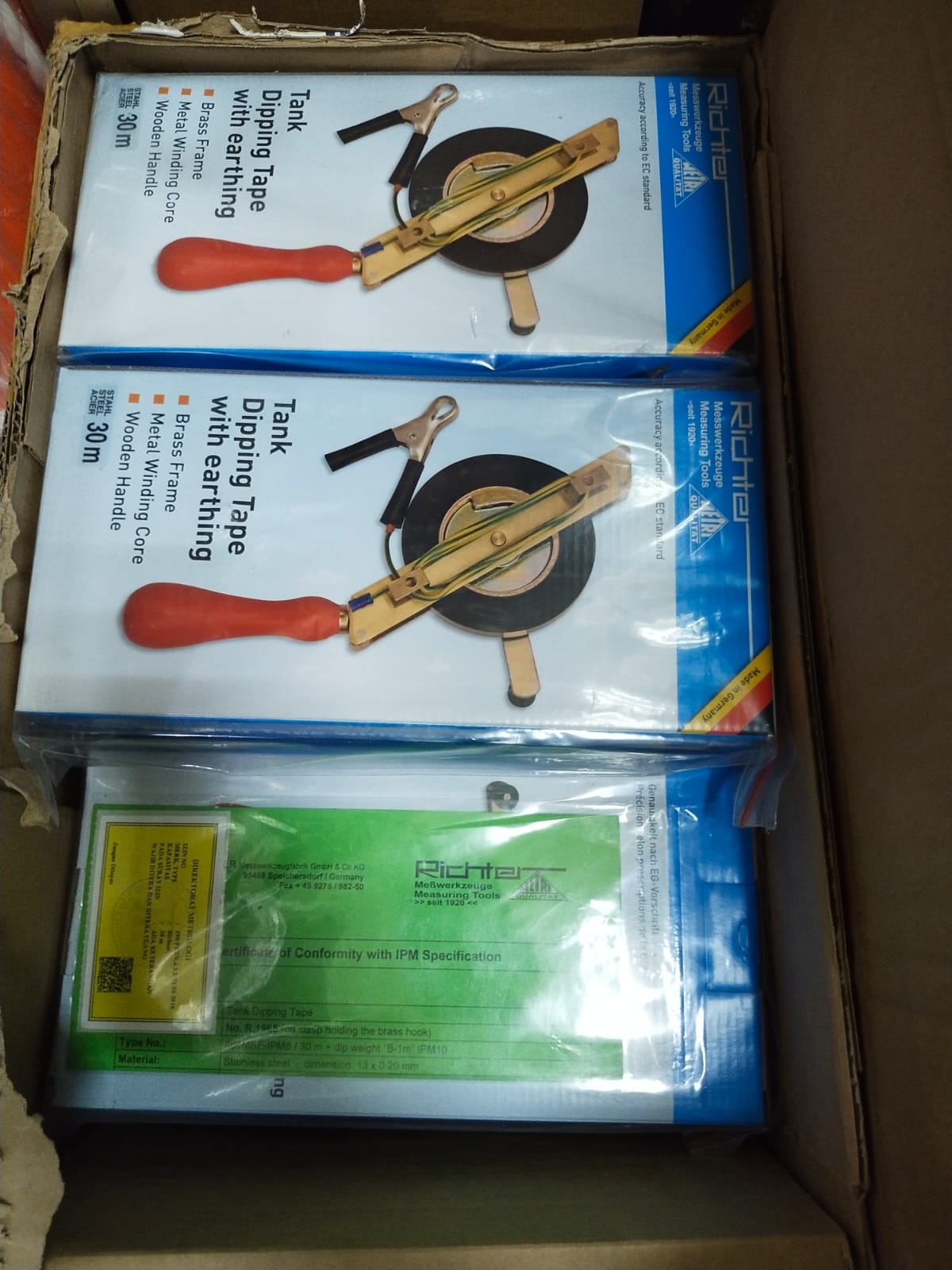 Jual SOUNDING TAPE DEPTH TAPE RICHTER IPM 30MTR WITH BANDUL INCLUDE ...