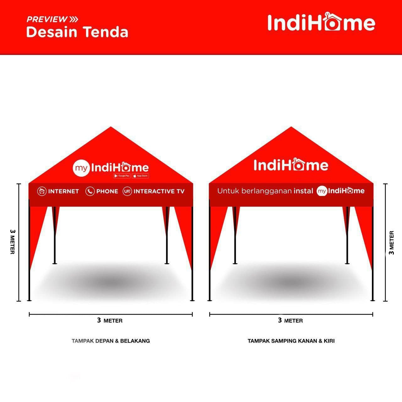 Jual Cover Tenda IndiHome ukuran 3m x 3m | PaDi UMKM