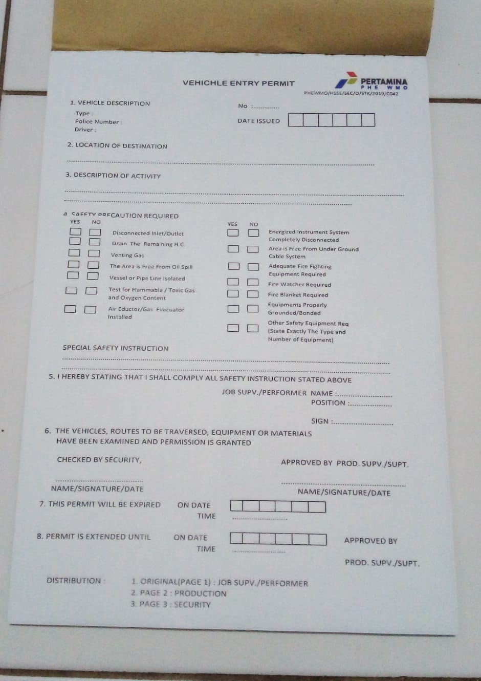 Jual Vehicle Entry Permit | PaDi UMKM