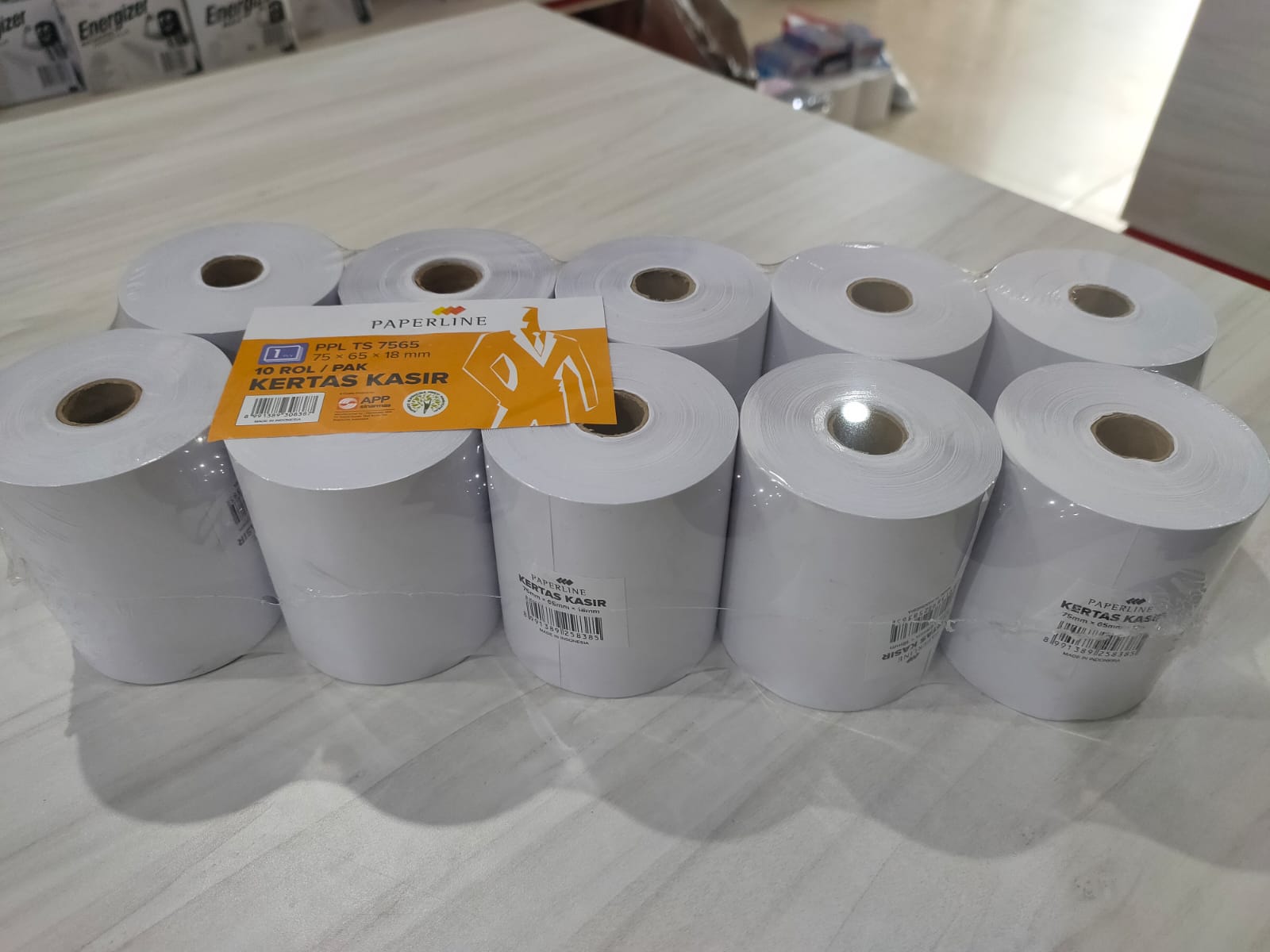 Jual Kertas Antrian Telstruk 75 x 65mm Isi 10 Roll | PaDi UMKM